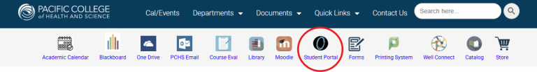 Logging into the Student Portal – Pacific College of Health and Science