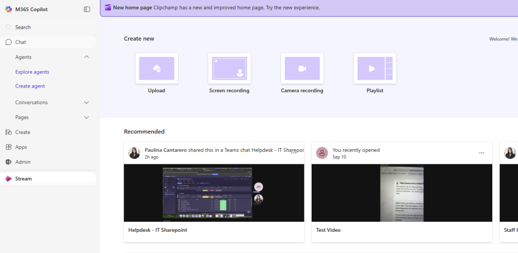 Microsoft Stream Videos (Record, Transcript, Upload, Share) Guide ...